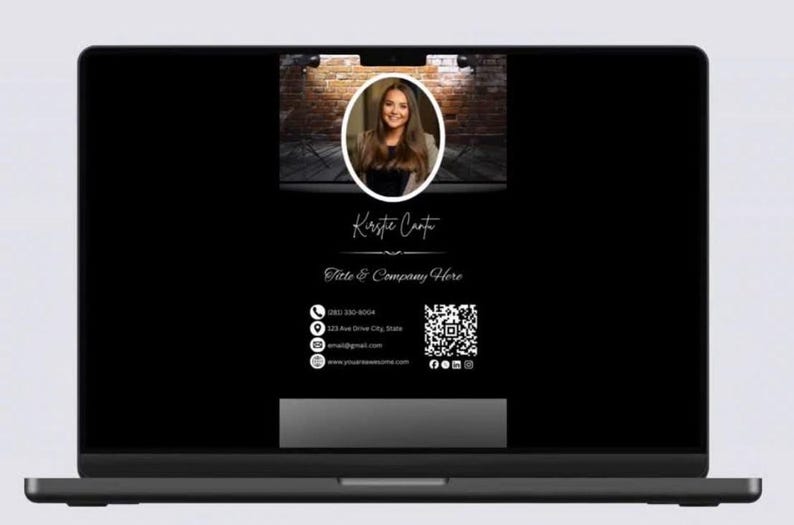 Custom Digital Business Card: QR Code, Clickable Links (canva Template ...