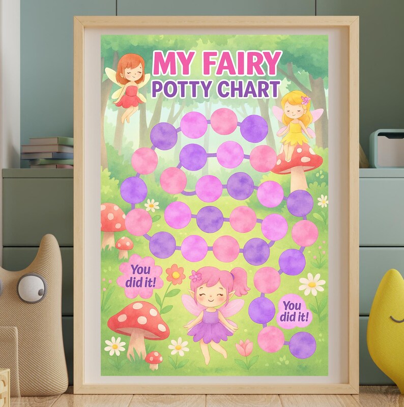 Fairy Potty Training Chart: Kids Reward Printable (digital Download) - Etsy