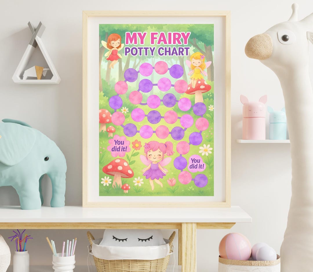 Fairy Potty Training Chart: Kids Reward Printable (digital Download) - Etsy
