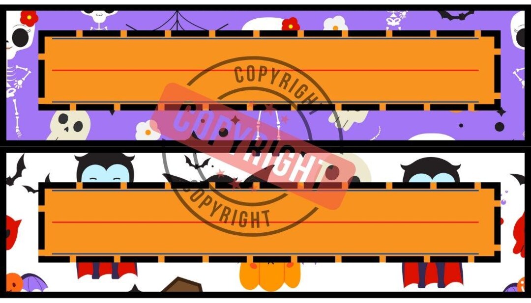 Halloween Classroom Name Tags: Spooky Printable Desk Labels (digital ...