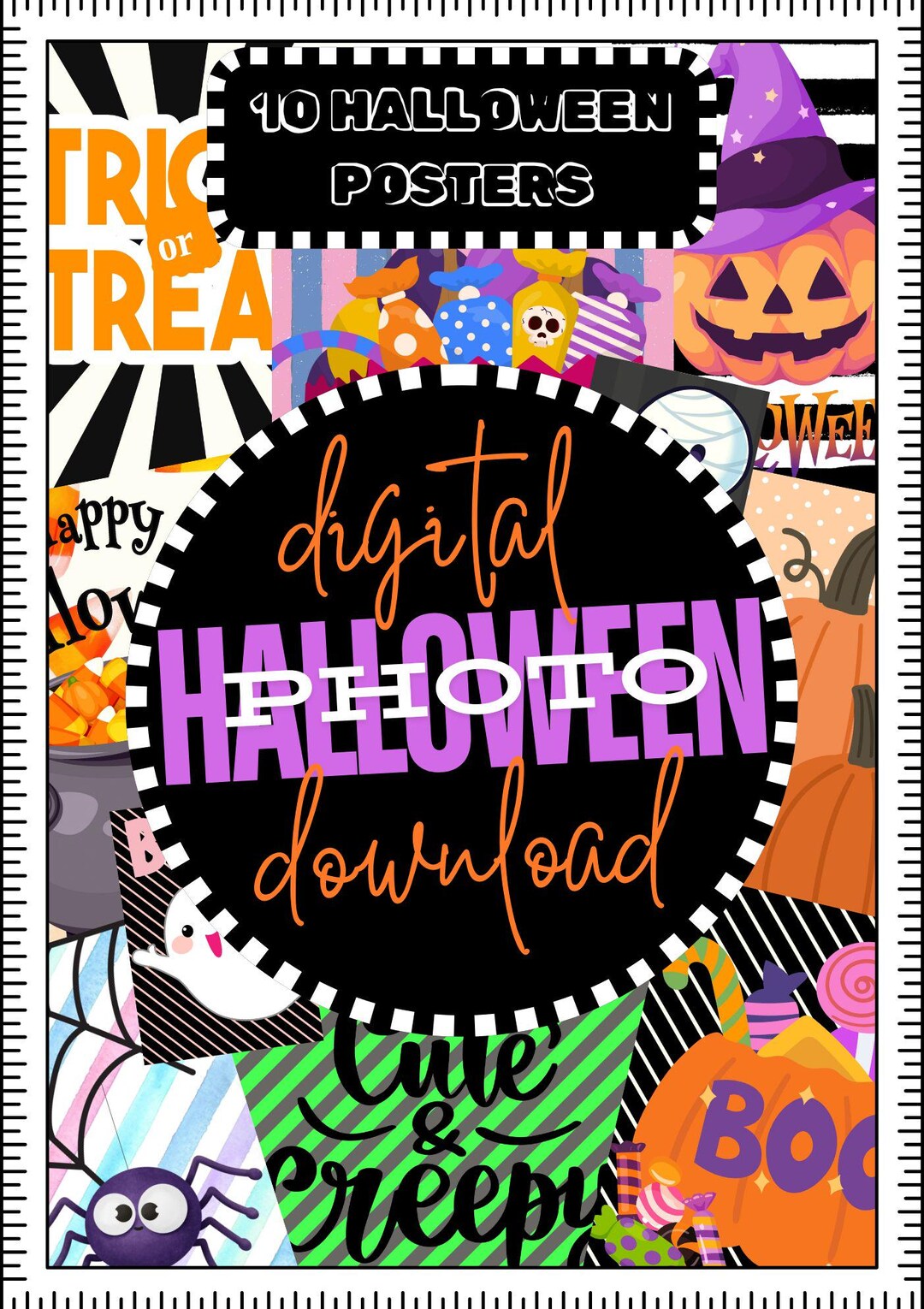 Custom Halloween Posters Digital Download, Spooky Wall Art, Printable ...