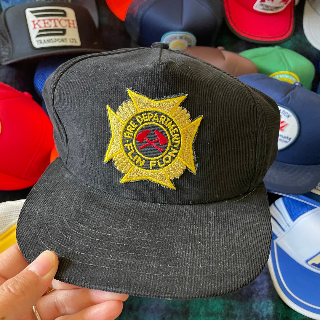 DEADSTOCK Corduroy Flin Flon Fire Dept Snapback Vtg - Etsy