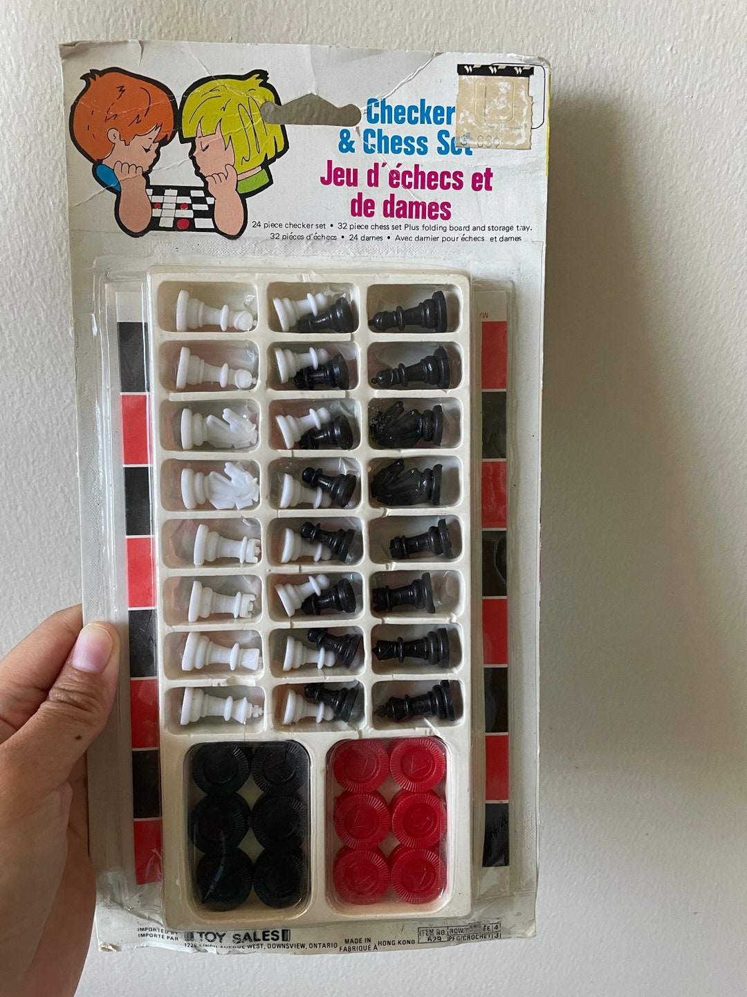 80s Vintage Checkers and Chess Set - Etsy