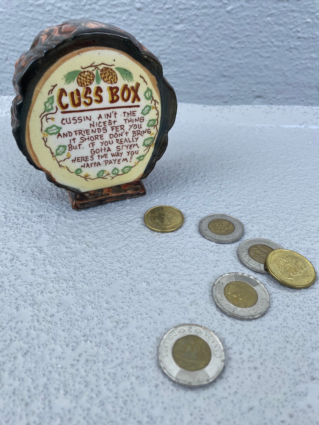 Vintage Ceramic CUSS BOX Made in Japan - Etsy