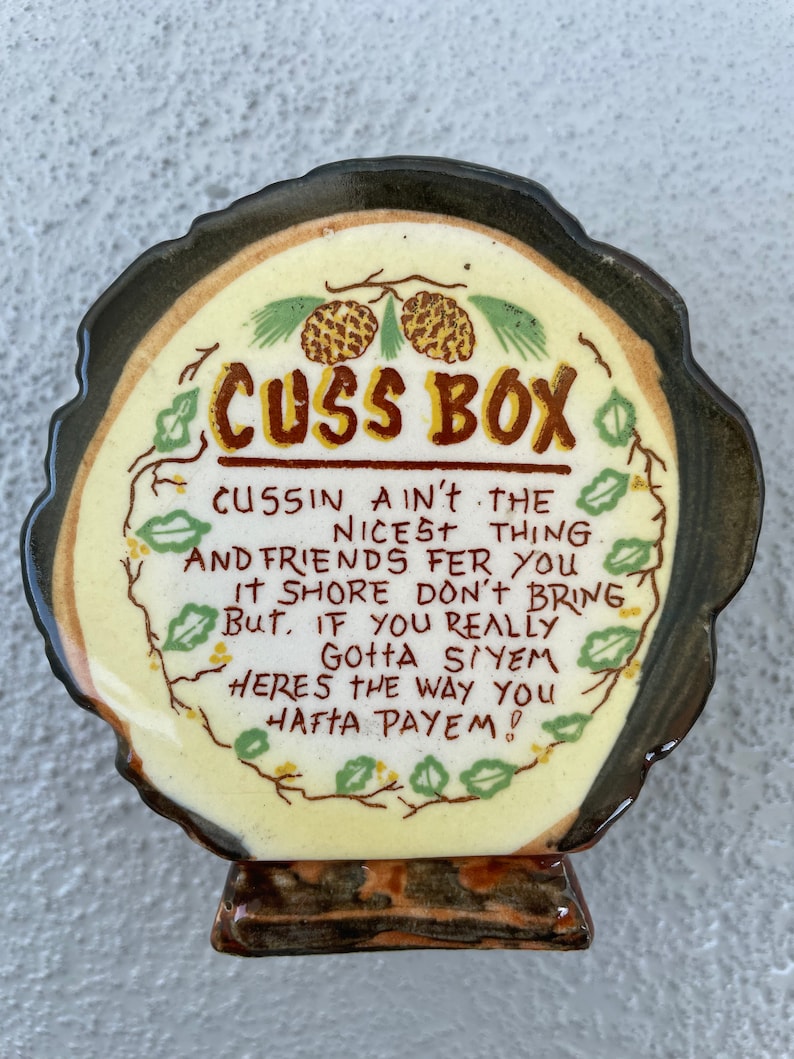 Vintage Ceramic CUSS BOX Made in Japan - Etsy