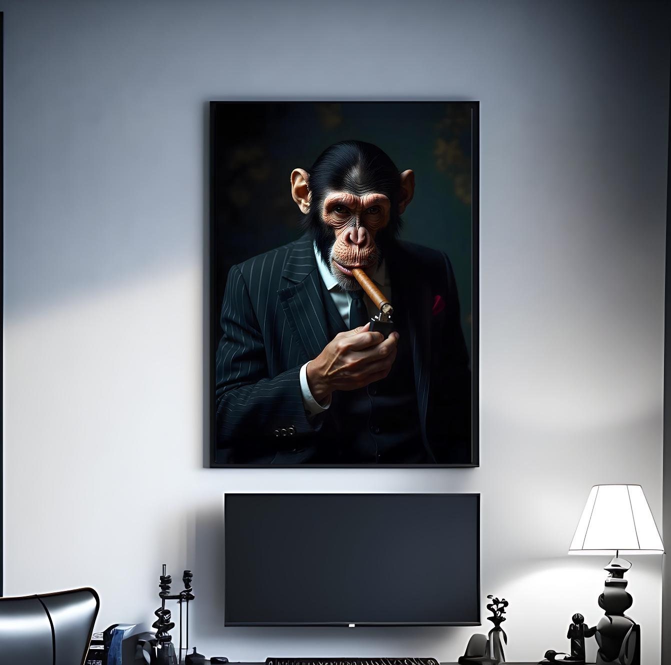 Ape President Art Work, Wall Art Poster, Printable Digital Download ...