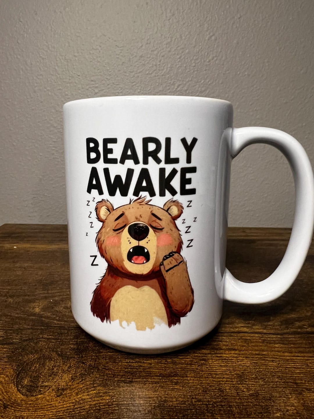 Sleepy Bear Morning Mug for Your Daily Wake-up Call - Etsy