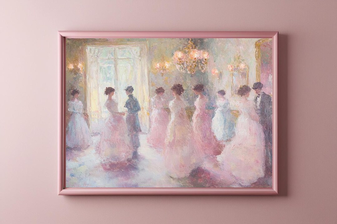 Dances in the Afternoon Light | Victorian Ballroom Art Print | Elegant ...