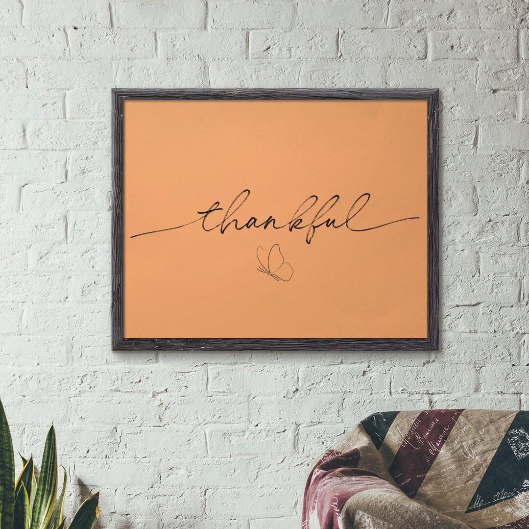 Thankful Digital Wall Art | Thankful Art | Thanksgiving Digital Print ...
