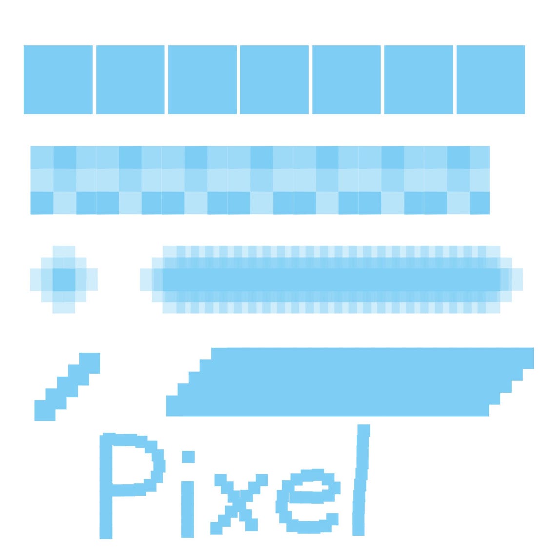 Pixel Art Brush Set: Procreate & Photoshop Brushes (digital Download ...