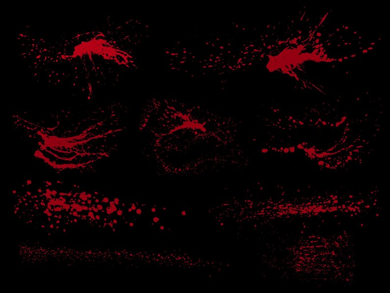 100 Blood Splatter Stamp Brushes | Procreate & PS | Digital Download - Etsy