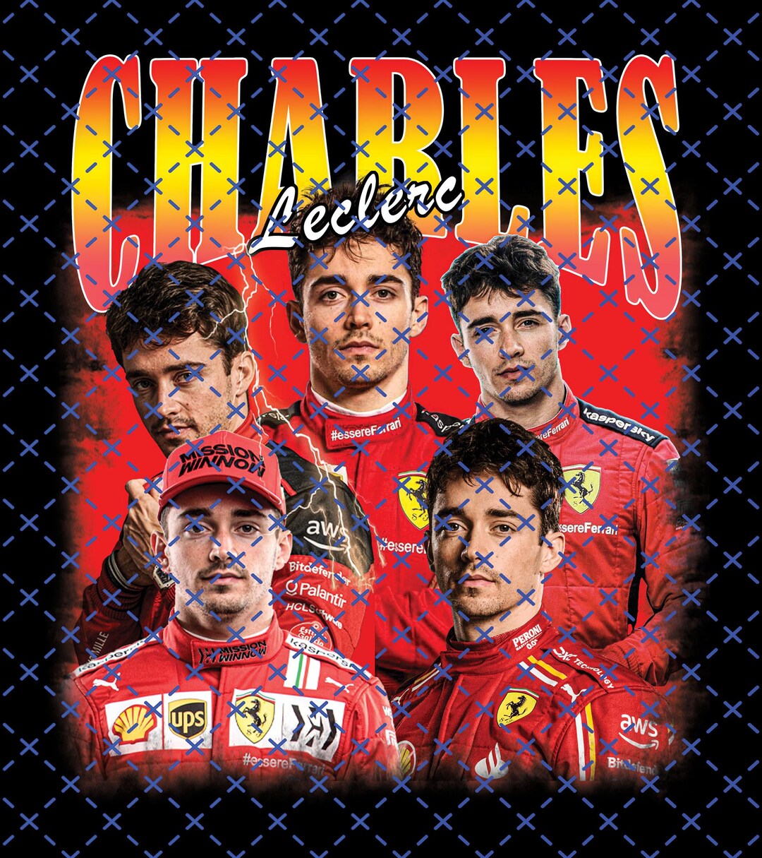 Retro Charles Leclerc PNG File, Transparent Background, Vintage Bootleg ...