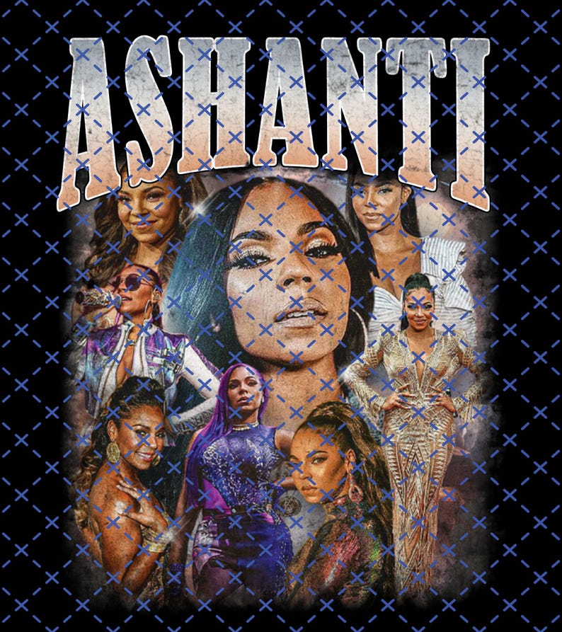 Retro Ashanti PNG File, Transparent Background, Vintage Bootleg Instant ...