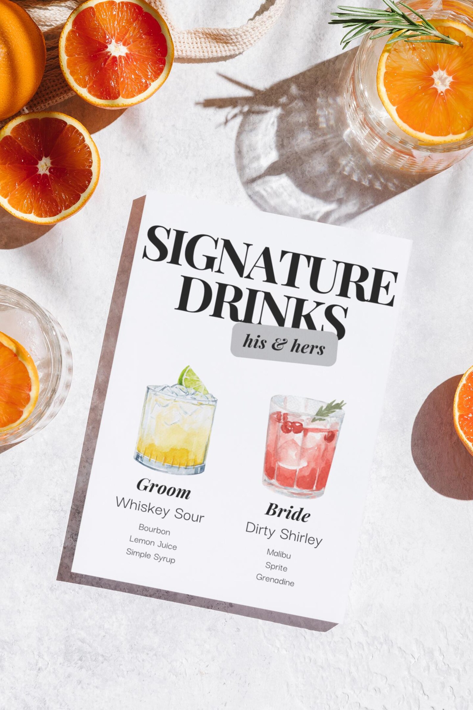 Editable Signature Drink Sign for Wedding (instant Download) - Etsy