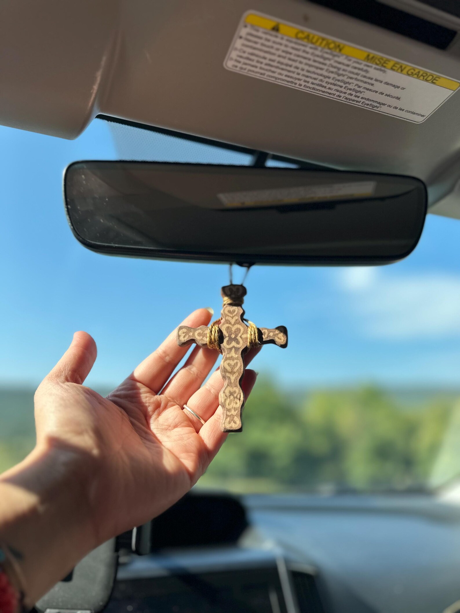 Joyful, Handmade Wooden Cross for Car - Etsy