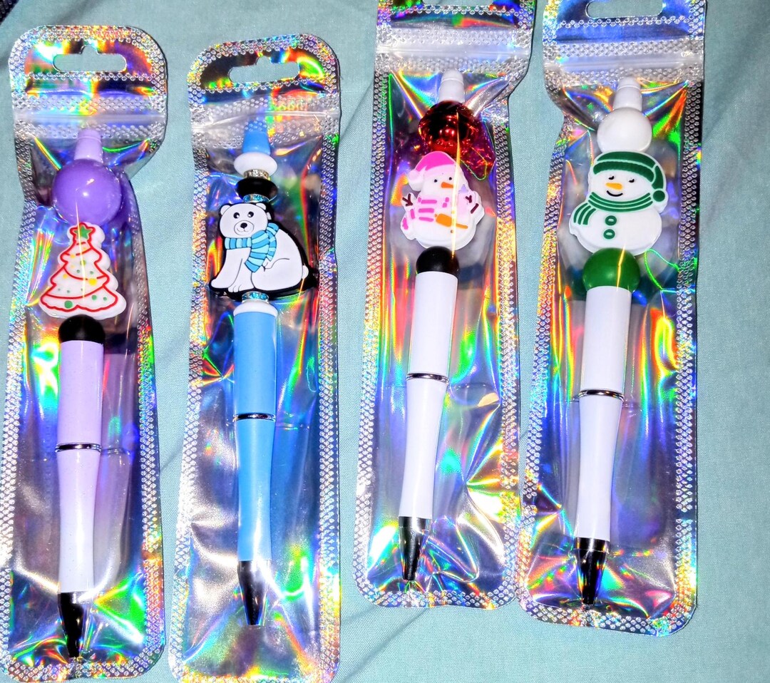 Polar Bear & Penguin Beaded Pens / Black Ink/ Fun / Cute / Gift for All ...