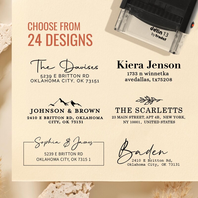Address Stamp - Etsy