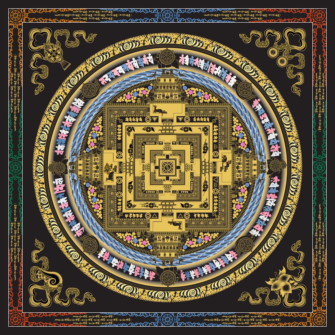 Hand-drawn Thangka Digital Download for Printing Adobe Illustrator ...