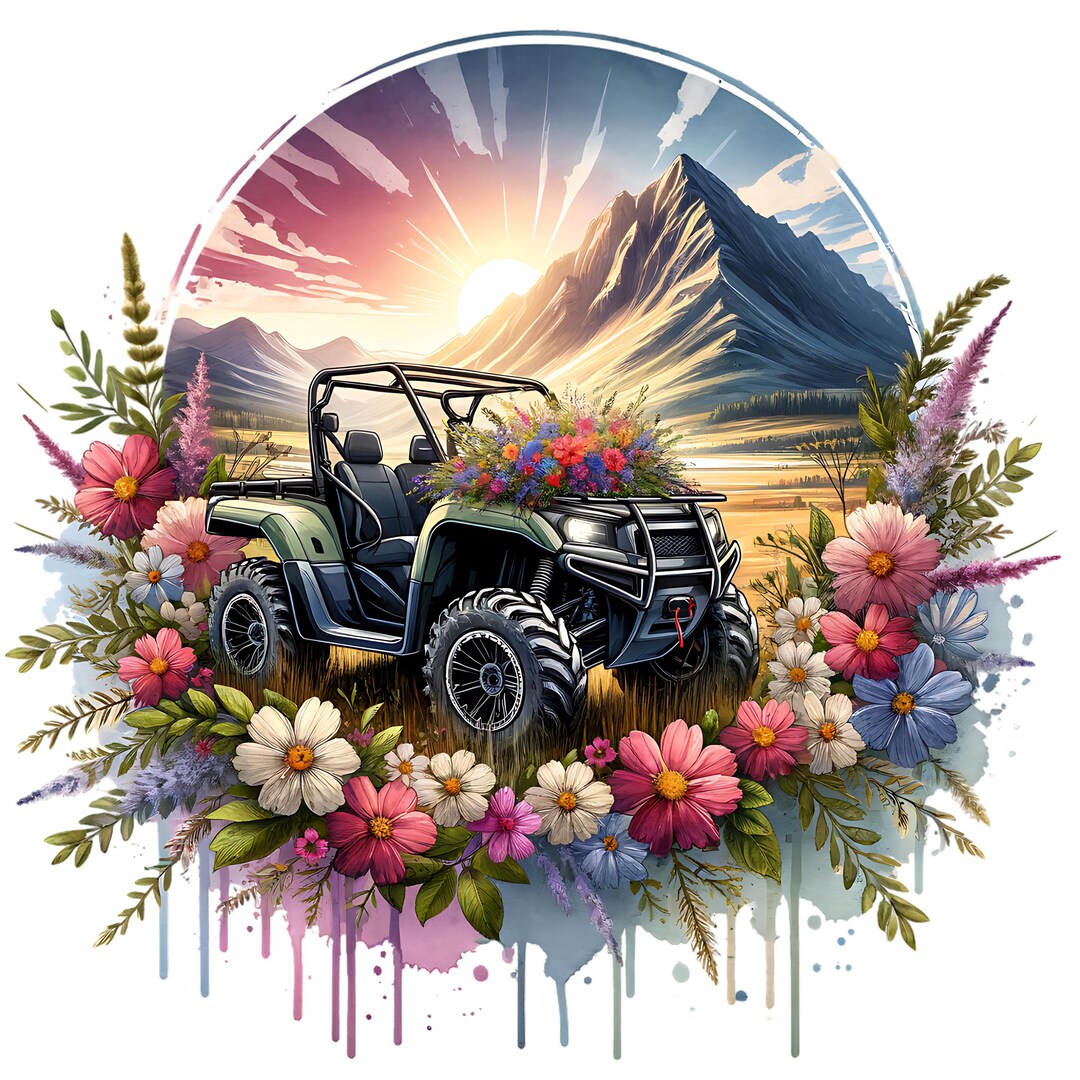 ATV in Mountains, ATV Png, All Terrain Vehicle Png, Atv Sublimation ...