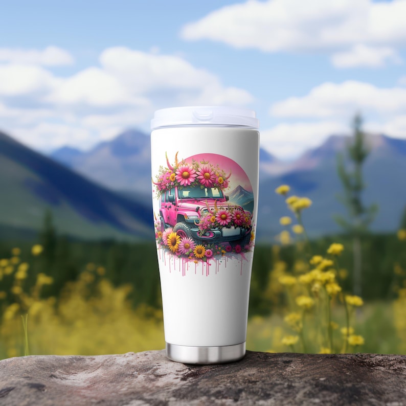 Pink off Road 4x4 Png, Pink 4x4 With Flowers Png, Bright Pink off Road ...