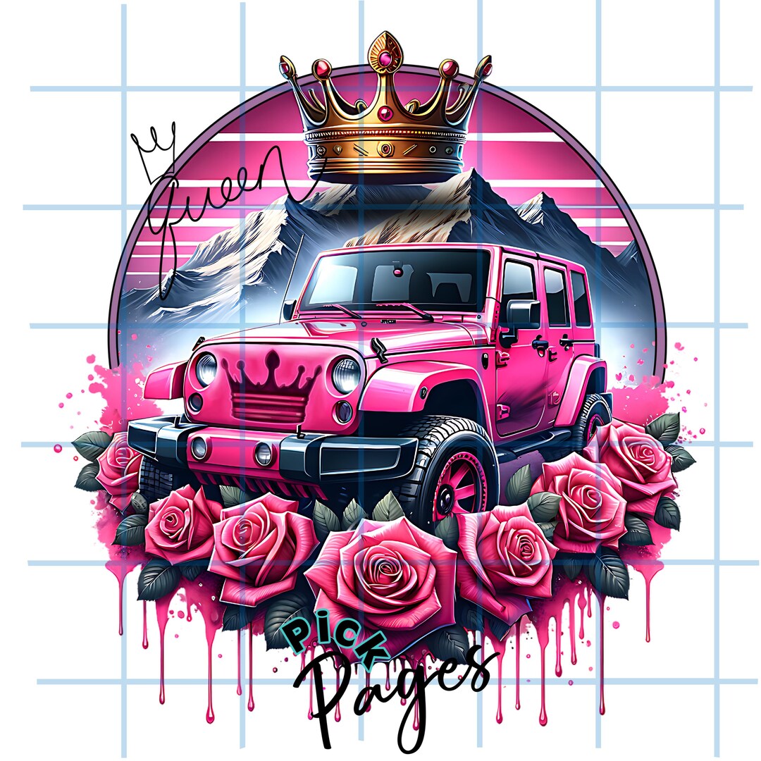 Pink 4x4 Queen PNG: off Road Vehicle Digital Art (4200x4200 Px) - Etsy