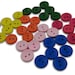 15mm Yellow Wooden Buttons - Set of 6 Small Sewing Buttons for Knitting ...