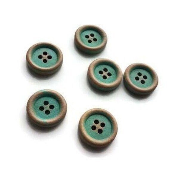 Aqua Buttons - Etsy