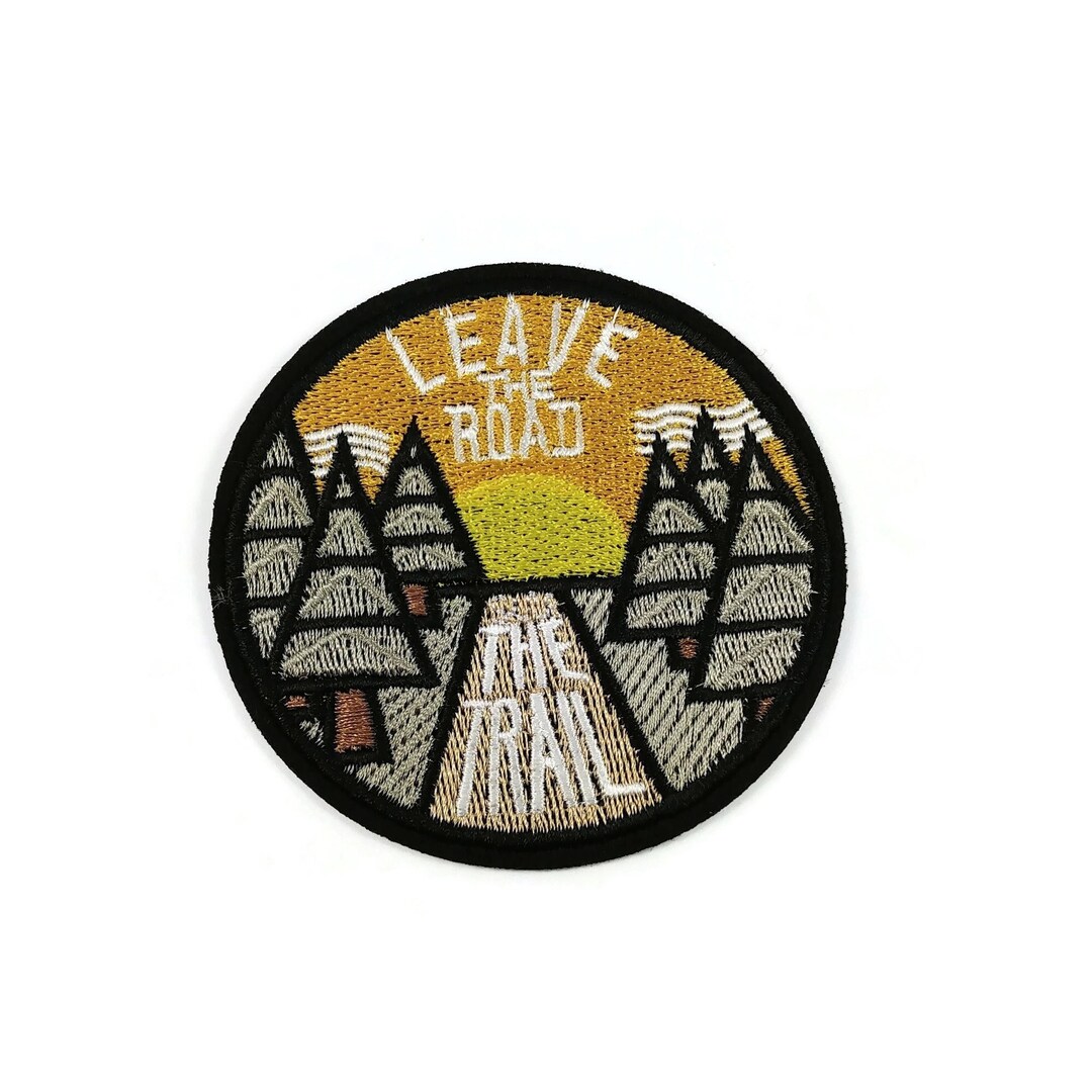 Fun Badge Patch, Camping Iron on Patch, Embroidered Sew on Patch, Leave ...