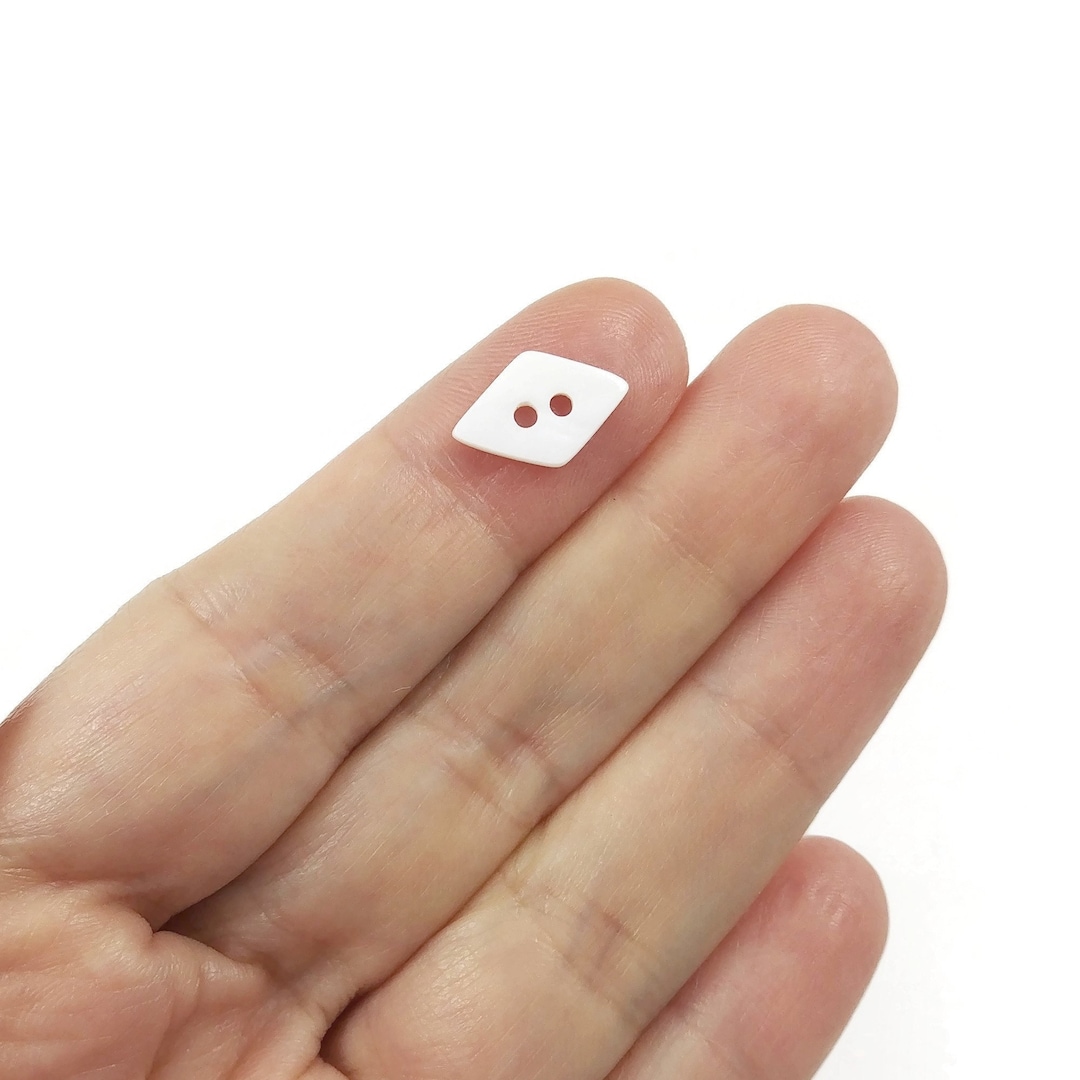 Diamond Shape MOP Buttons - Mother of Pearl Shell Buttons 14mm - Tiny ...