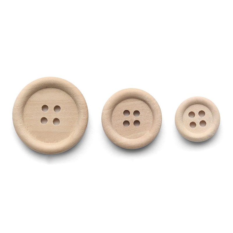Natural Wood Buttons - Etsy