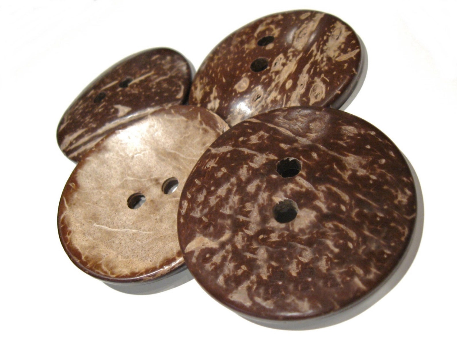 2 Inch Coconut Sewing Buttons 2 Holes Brown Wooden Buttons - Etsy