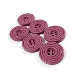 1 Inch Wooden Sewing Buttons 25mm - Set of 6 Circle Wood Button ...