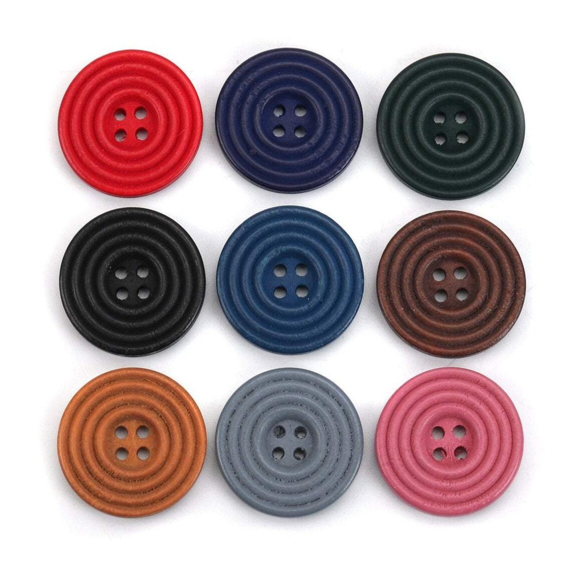 1 Inch Wooden Sewing Buttons 25mm - Set of 6 Circle Wood Button ...