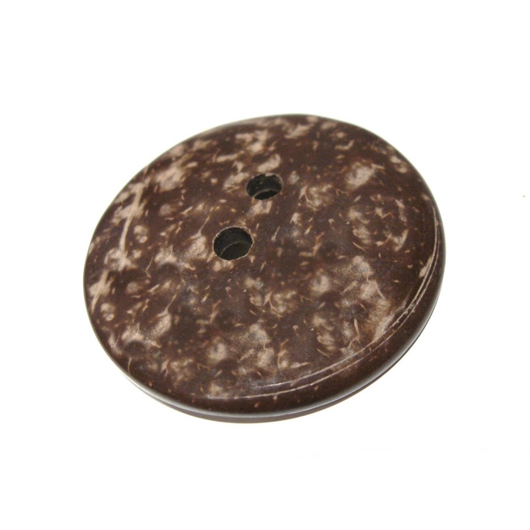 2 Inch Coconut Sewing Buttons, 2 Holes Brown Wooden Buttons, 50mm Large ...
