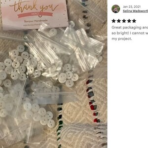 18mm Mother of Pearl Buttons, 6 Natural Shell Sewing Buttons, 2 Holes ...