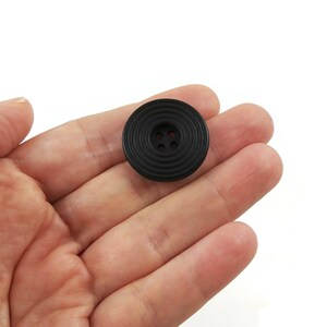 1 Inch Black Wooden Buttons, Set of 6 Sewing Buttons, 25mm Buttons for ...