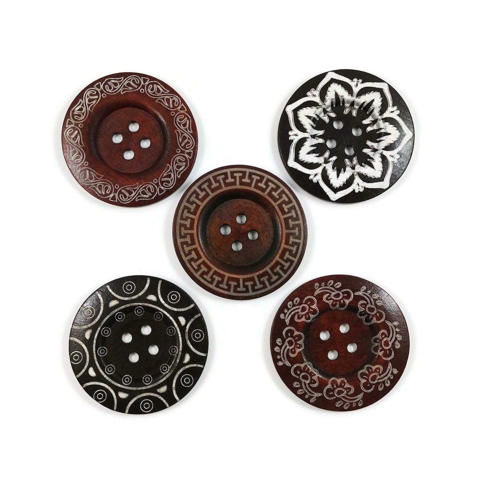 3 Extra Large Wooden Buttons 60mm Sewing Buttons Big Buttons - Etsy Canada