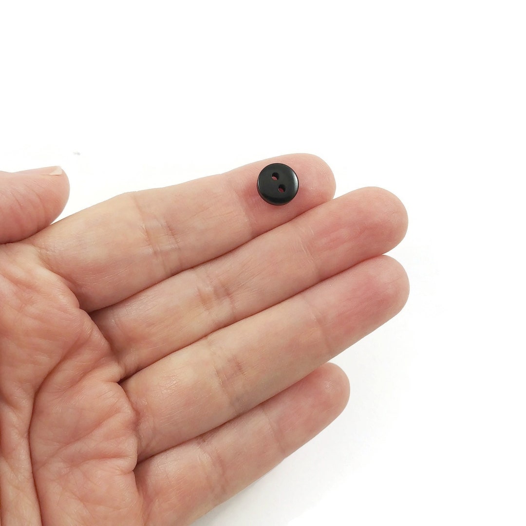 9mm Black Plastic Buttons, Small Resin Sewing Buttons, 25 Cute Craft ...