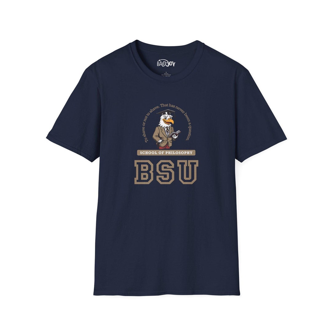 Bald State University School of Philosophy T-shirt, Funny Bald Scholar ...