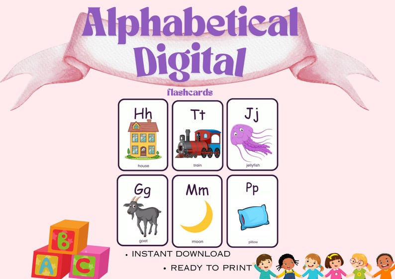 Tarjetas didácticas del abecedario, 26 tarjetas educativas, tarjetas de ...
