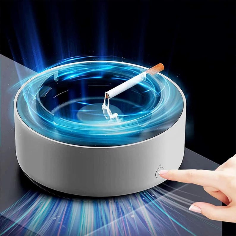Smokeless Ashtray With Air Filter – Odor Reducing Cigarette Ashtray for ...