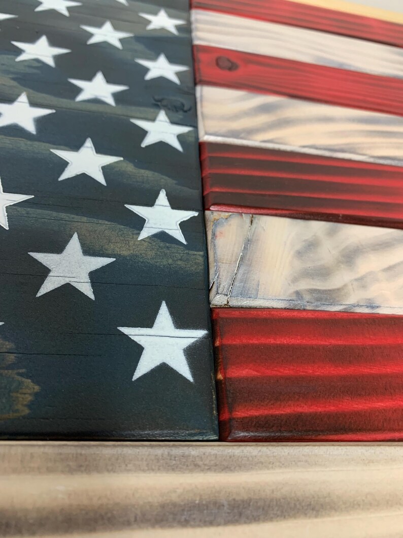 Wooden American Flag Home Plate, Patriotic, Veteran Decor - Etsy