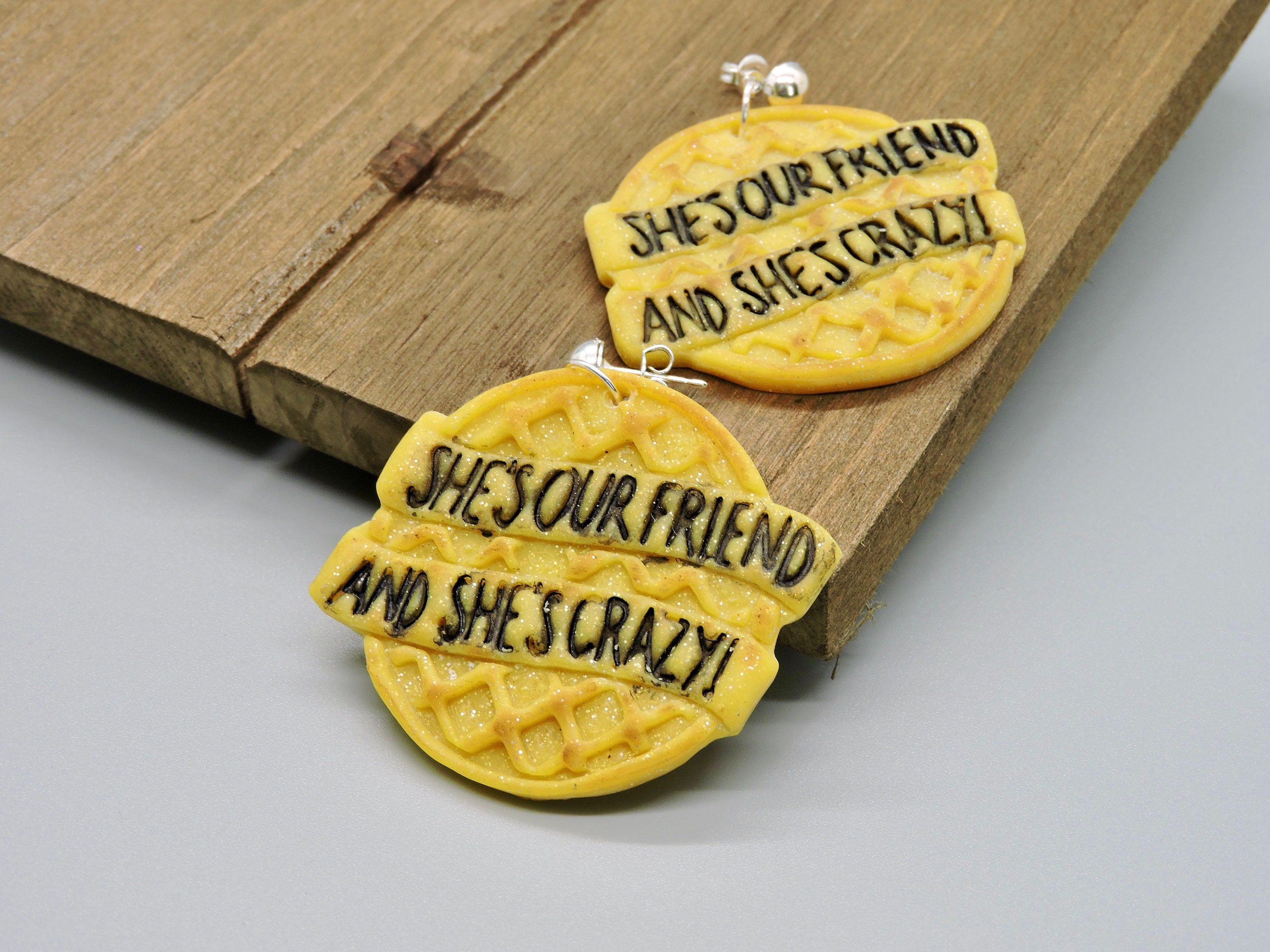 Stranger Things Inspired Crazy Waffle Earrings - Etsy