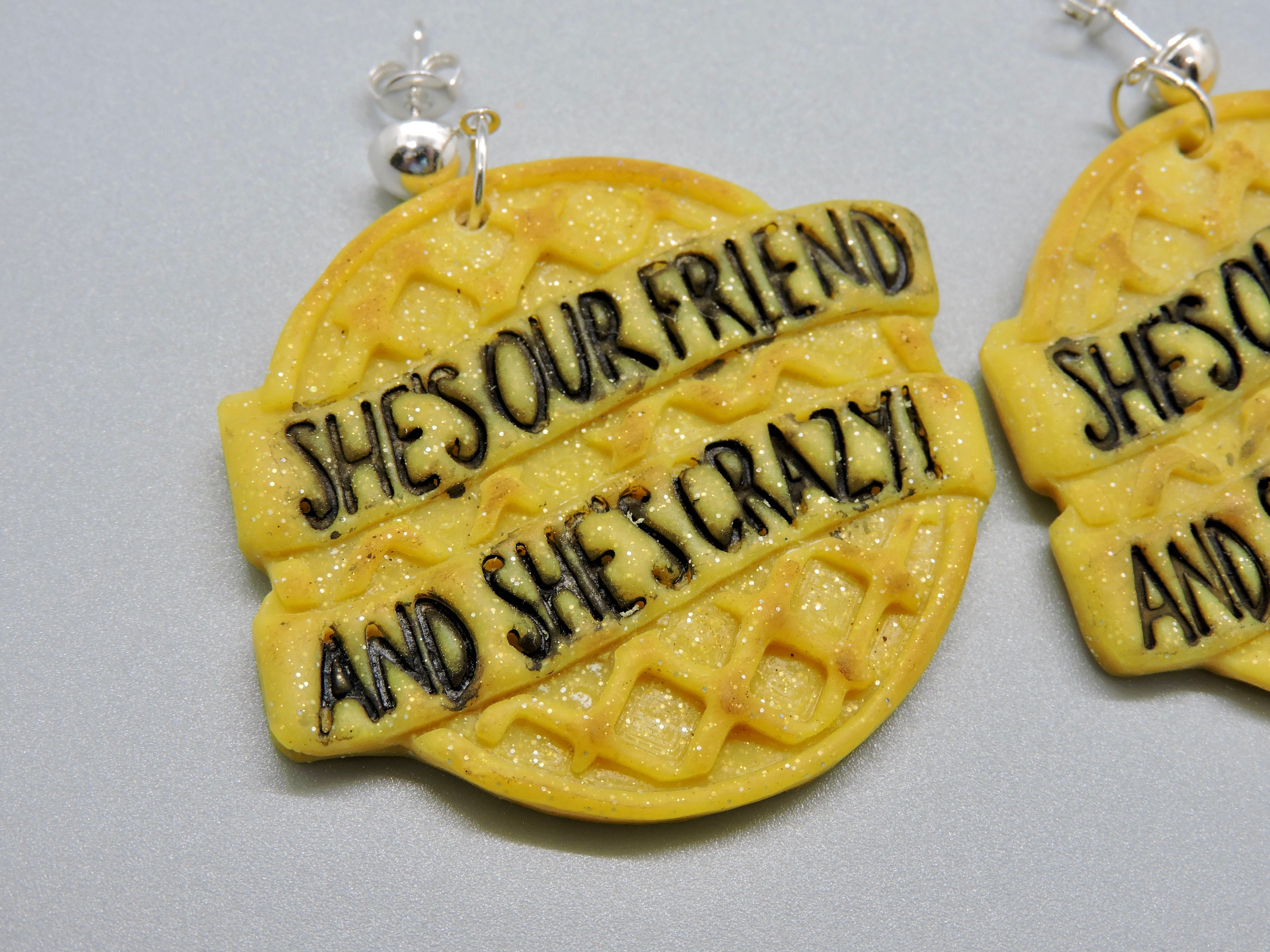 Stranger Things Inspired Crazy Waffle Earrings - Etsy
