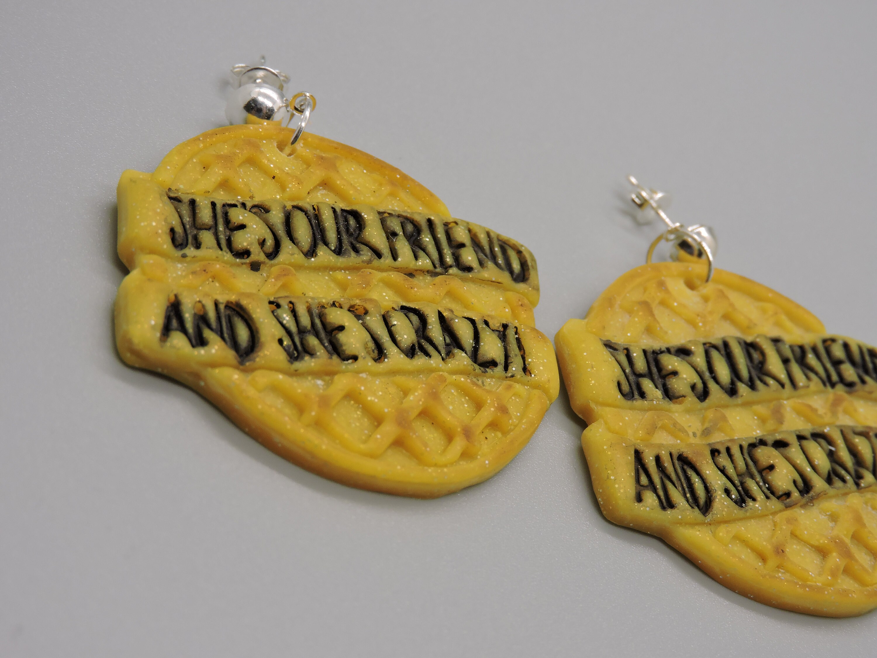 Stranger Things Inspired Crazy Waffle Earrings - Etsy