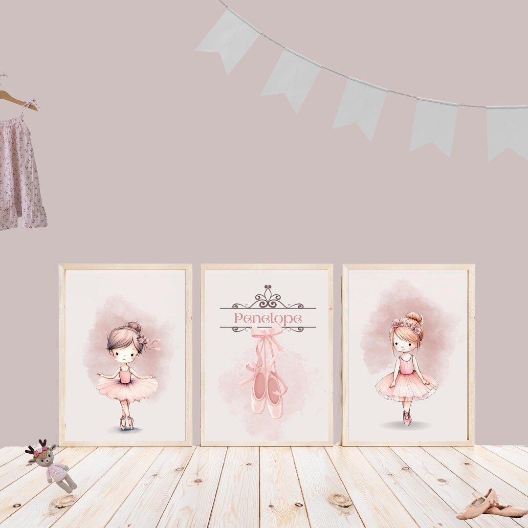 Set of Three Ballerina Digital Art Files | Watercolor Ballet Esthetic ...