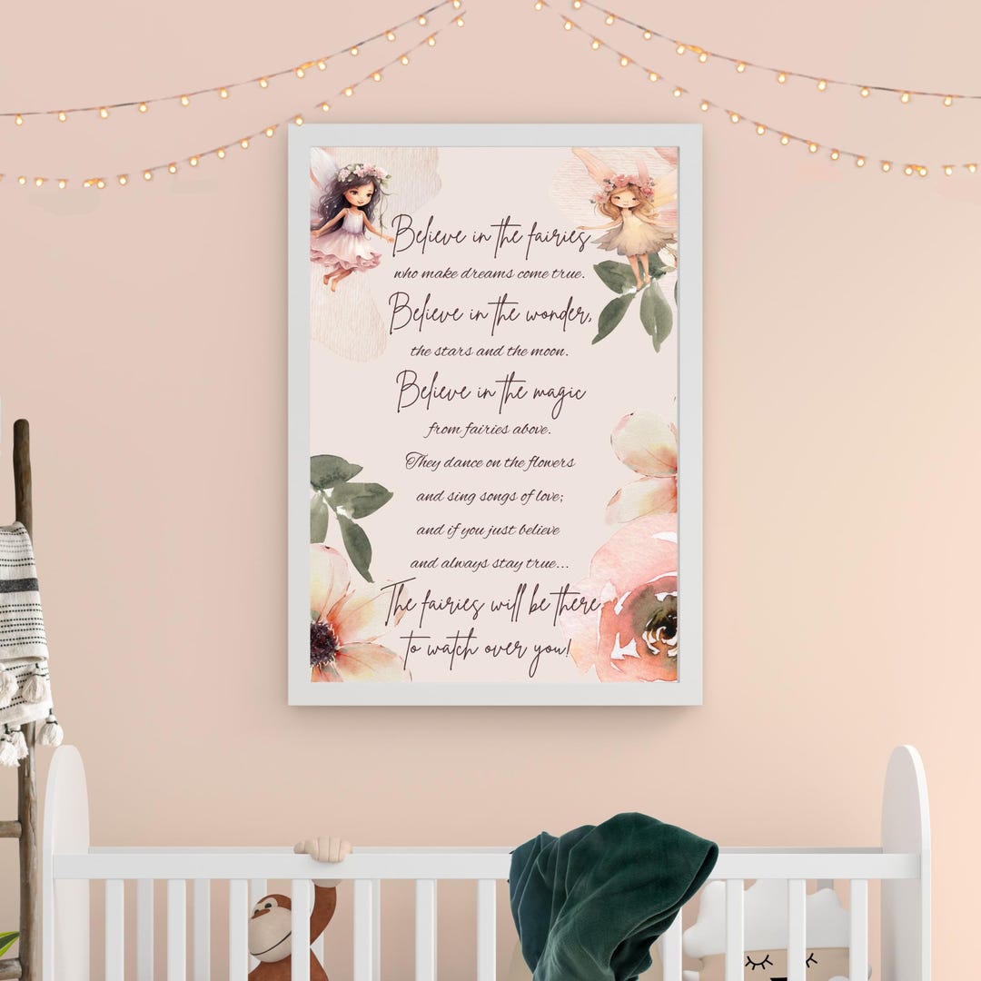 Believe in the Fairies Printable Wall Art | Wall Art for Nurseries ...