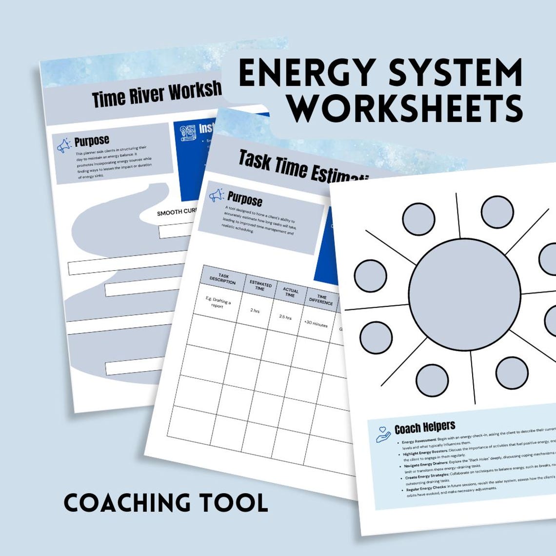 Energy & Time Audit Worksheet Set: Coaching Tools (printable PDF) - Etsy