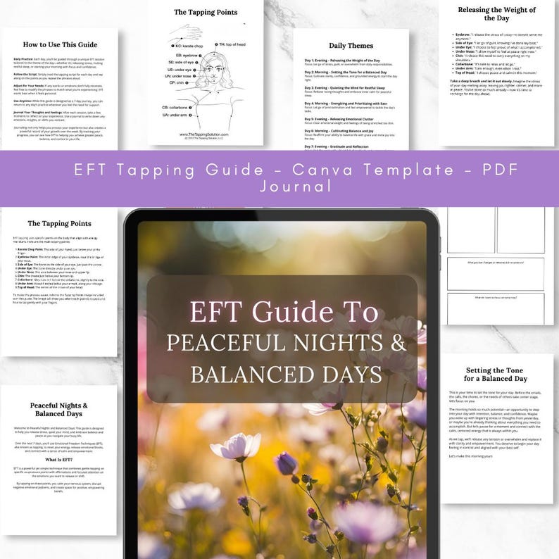 EFT Tapping Guide: Emotional Freedom Techniques, Daily Journal (canva ...