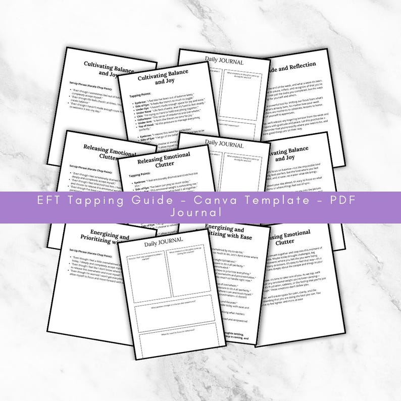 EFT Tapping Guide: Emotional Freedom Techniques, Daily Journal (canva ...